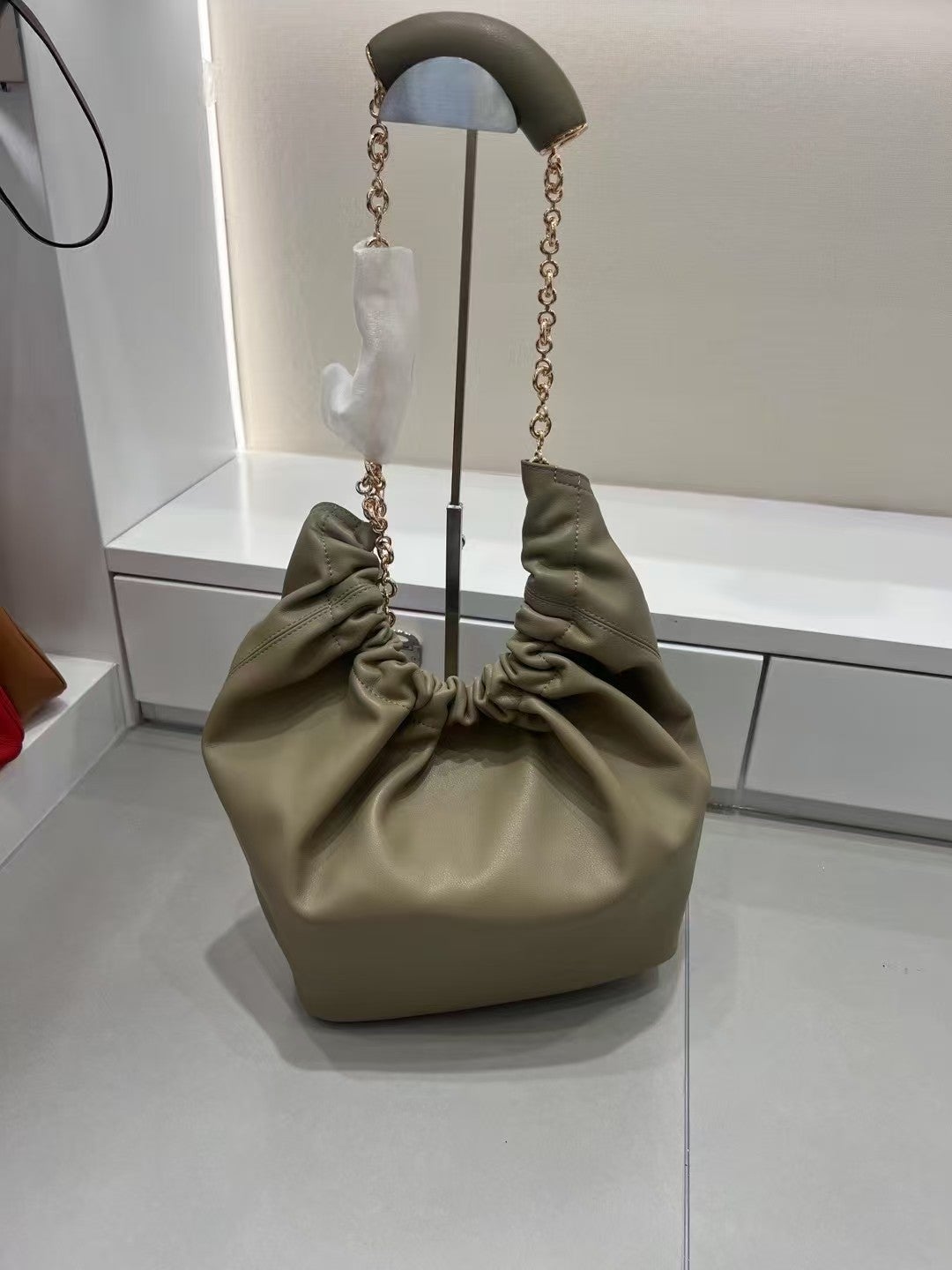Generic 2025 Luojia New Squeeze Garbage Bag Soft Cowhide Pleated ...
