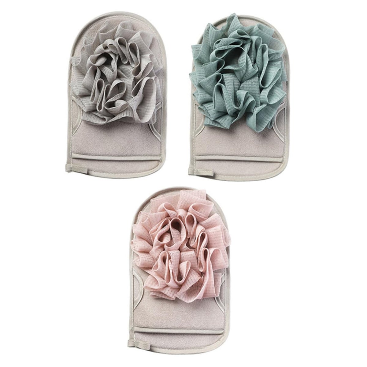 Generic 3Pcs Exfoliating Bath Mitts Dual Sided Textured Wash Gloves For ...