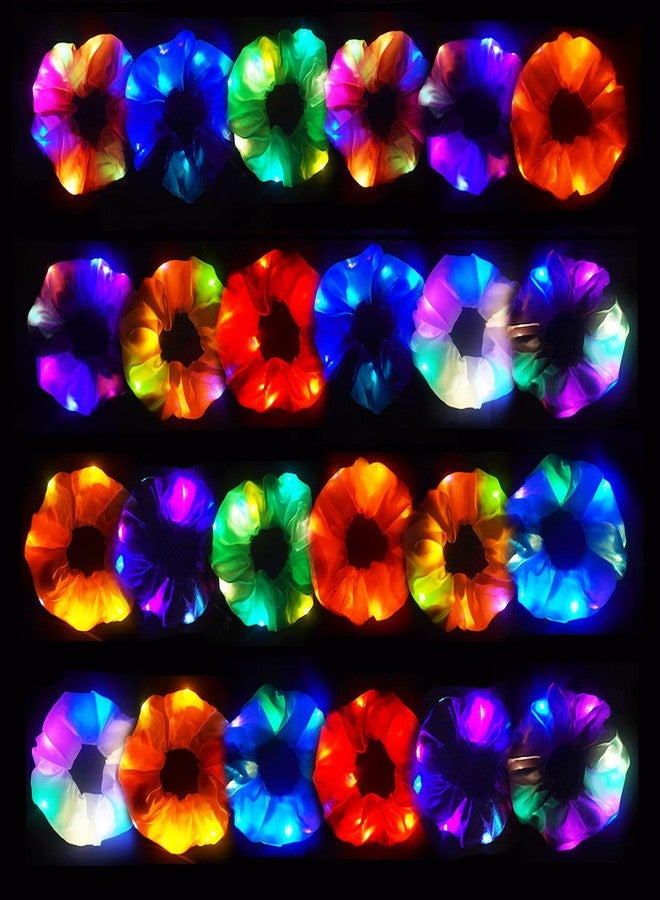 Balekotty 24PCS Light Up Scrunchies for Women Girls, LED Hair ...