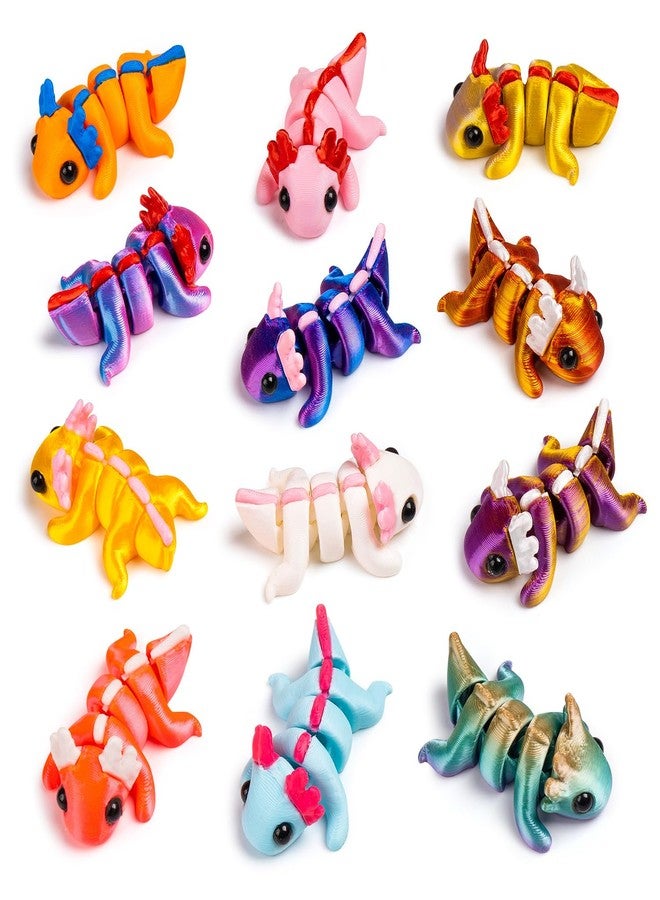 LSGYPAQ 24PCS 3D Printed Axolotl Fidget Toys Flexible 3D Printed ...
