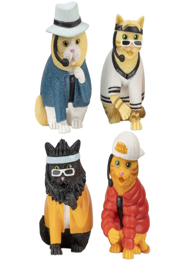 Archie McPhee Archie McPhee Boy Band Cats - Set of 4 Soft Vinyl Figures ...