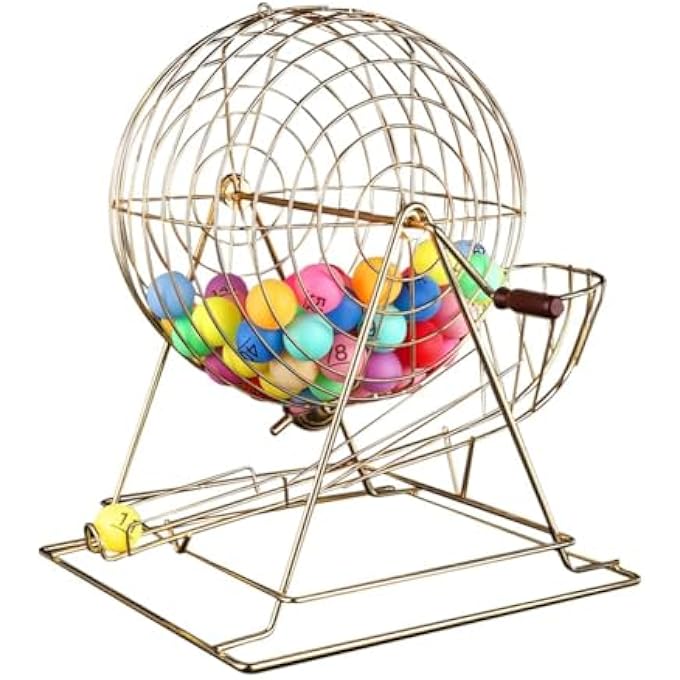 rayihni CJYSHOP BINGO CAGE GAME SET MANUAL LOTTERY MACHINE LUCKY BIG ...