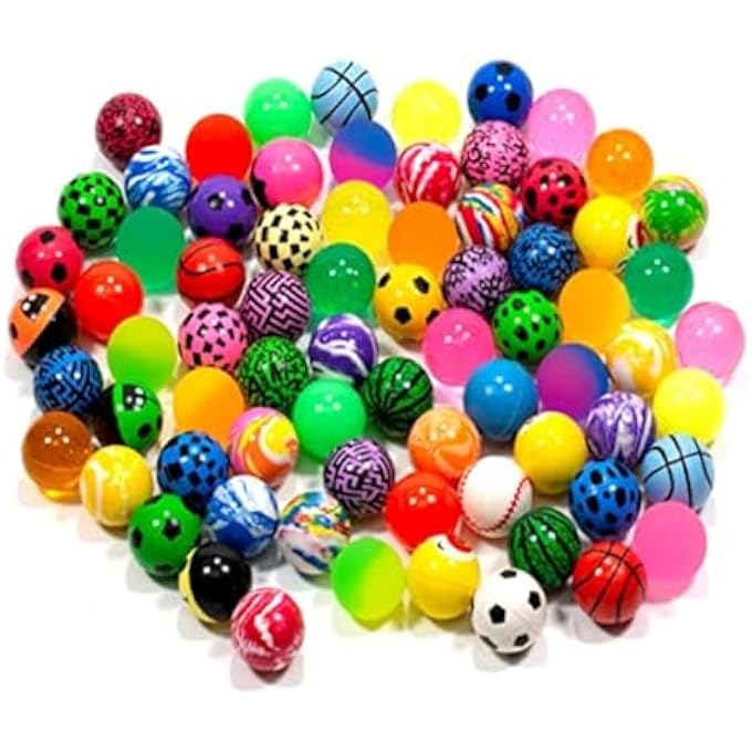 Generic 50 PCS BOUNCY BALLS, BOWLING BOUNCE BALLS, ASSORTED COLORFUL ...
