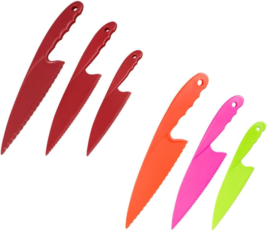 Generic Cabilock 6pcs PP Plastic Fruit Cutters Safe Lightweight Dessert ...