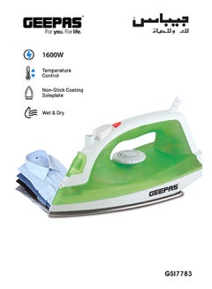 GEEPAS Electric Steam Iron 1600 W GSI7783 Green/White KSA | Riyadh, Jeddah