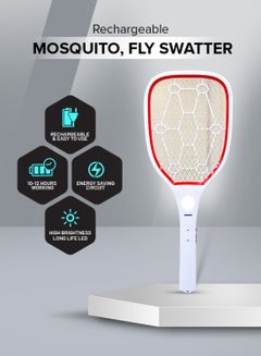 GEEPAS Bug Zapper - Rechargeable Mosquito Killer, Fly Swatter/Killer ...