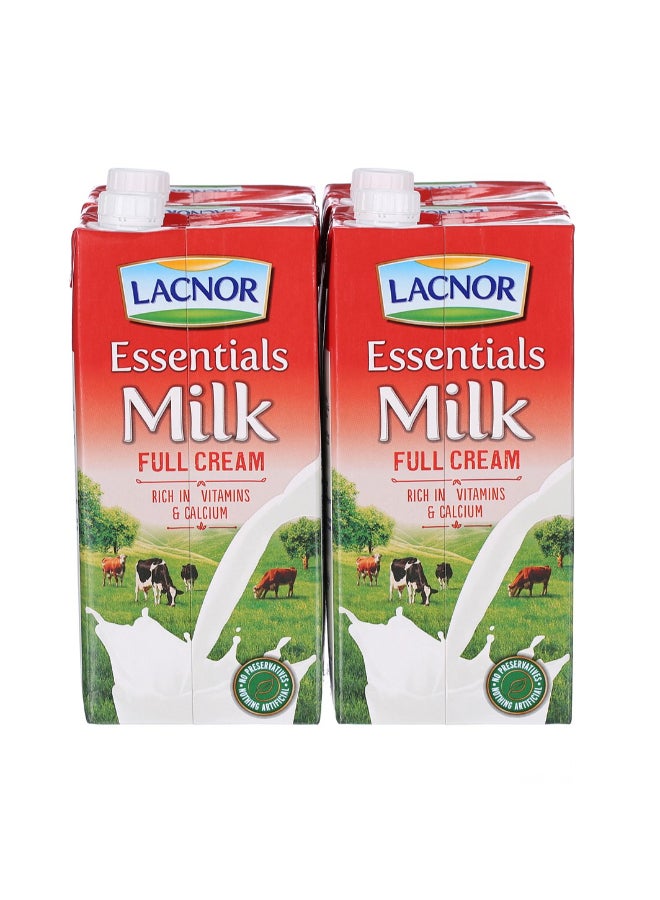 Lacnor Long Life Milk Full Cream Plain 1Liters Pack of 4 | Best Price ...