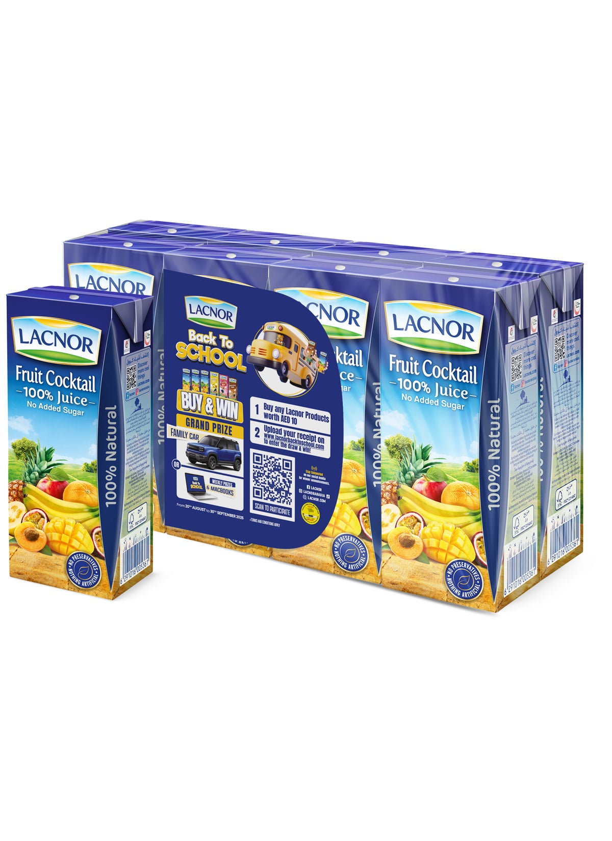 Lacnor Fruit Cocktail 180ml Pack of 8 | Best Price UAE | Dubai, Abu Dhabi