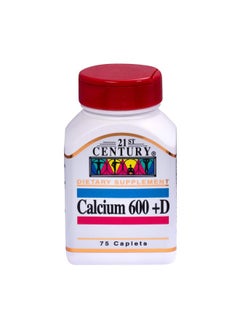 21st CENTURY Calcium 600 Plus Vitamin D - 75 Caplets UAE | Dubai, Abu Dhabi