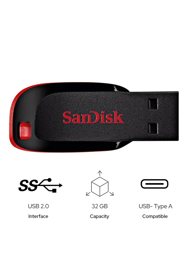 Sandisk 32 GB Cruzer Blade USB Flash Drive Micro USB-Read Speed 30 MBps ...