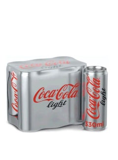 Coca-Cola Light Carbonated Soft Drink Can 330ml Pack of 6 | Best Price ...