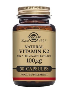Solgar Vitamin K2 (MK-7) 100 mcg, 50 Vegetable Capsules Packaging May ...