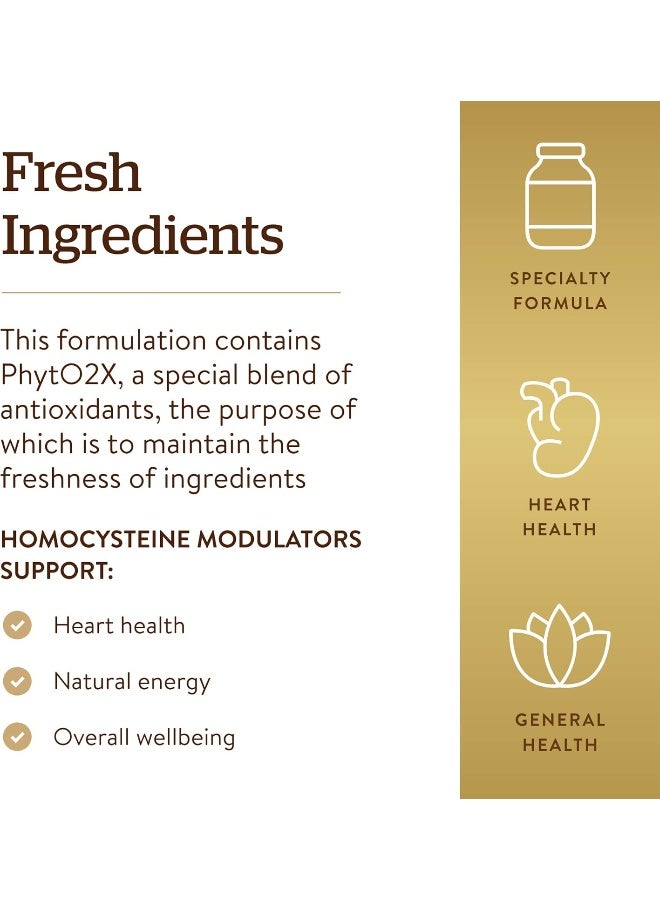 Solgar Homocysteine Modulators, 120 Vegetable Capsules Packaging May ...