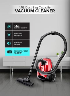 GEEPAS Vacuum Cleaner With Powerful Suction, Low Noise Design, Dust ...