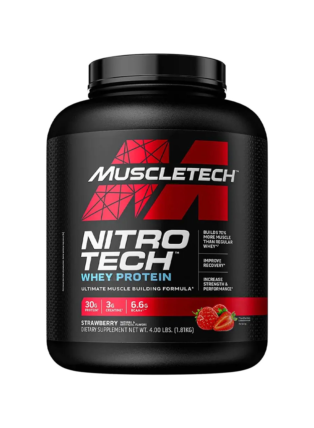 MuscleTech Nitro Tech Whey Protein Strawberry 4Lb | Best Price Egypt ...