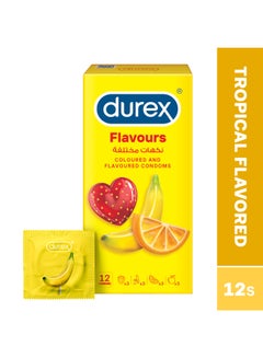 Durex Coloured And Flavoured Condoms For Men Strawberry, Banana, Orange ...