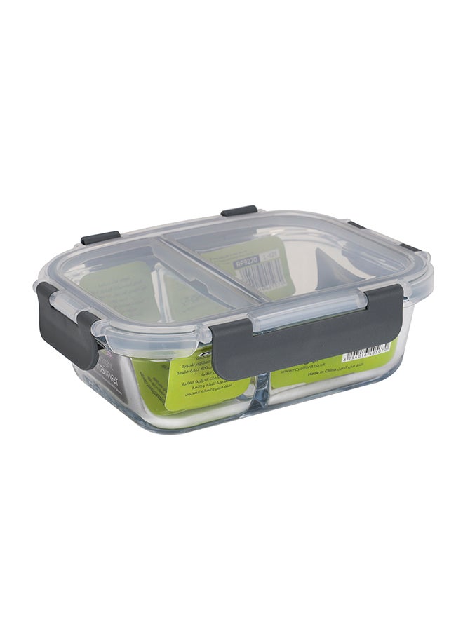 Royalford BRS Rectangular Container With 2 Compartment Assorted 16.9x12 ...