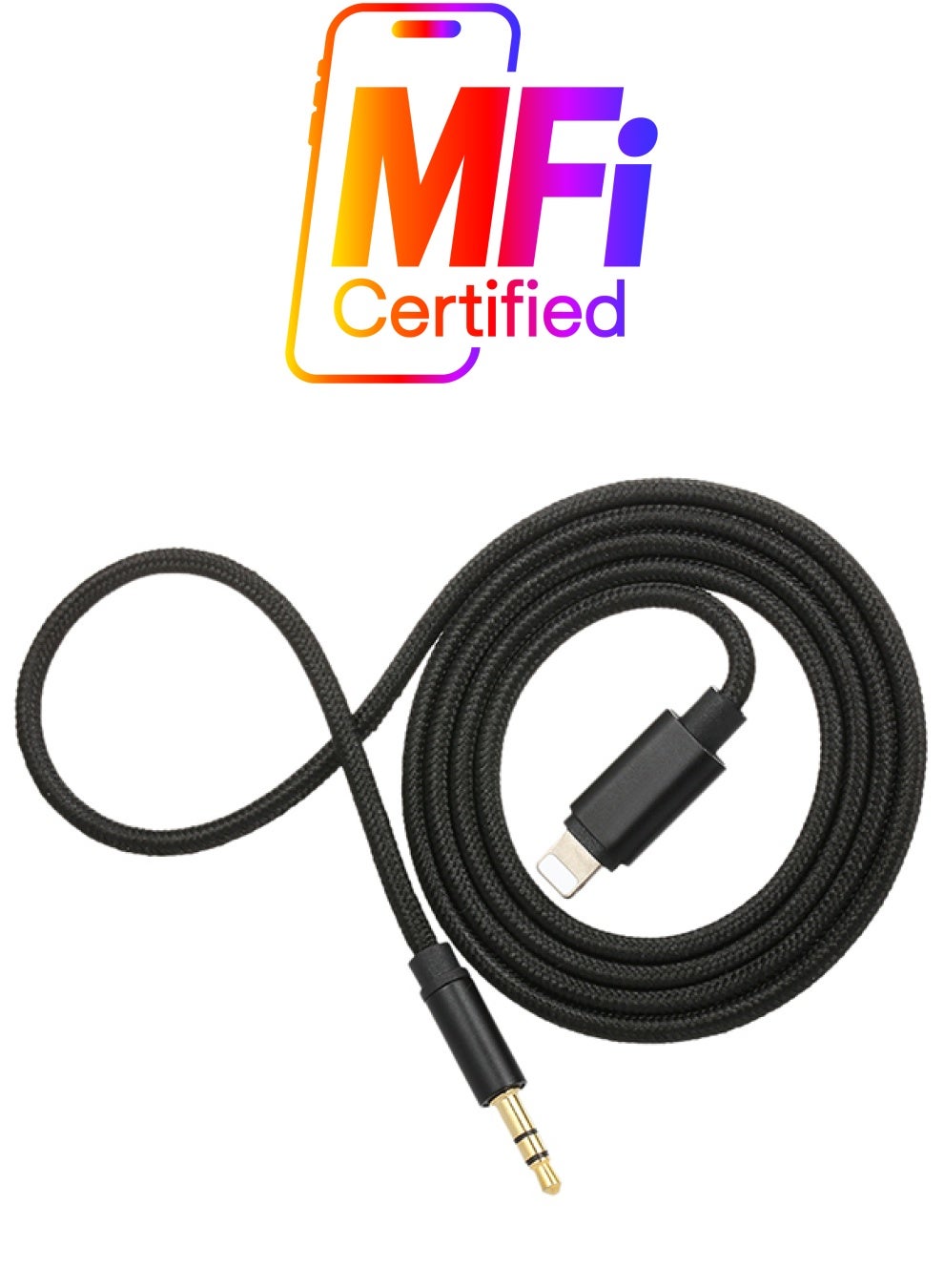 Generic Lightning To Male AUX Audio Cable Black | Best Price UAE | Dubai, Abu Dhabi