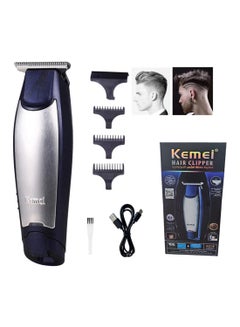 Kemei KM-5021 3 In 1 Rechargeable Trimmer And Clipper Blue/Silver/Black 10.5x6.2x25cm Egypt ...