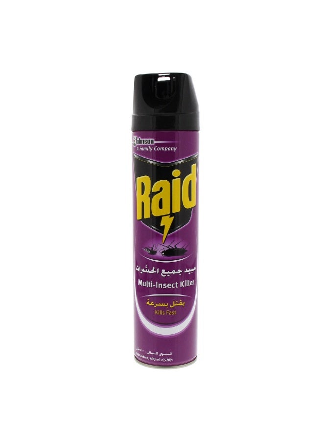 RAID Multi-Insect Killer Spray, 400ml Red | Best Price KSA | Riyadh, Jeddah