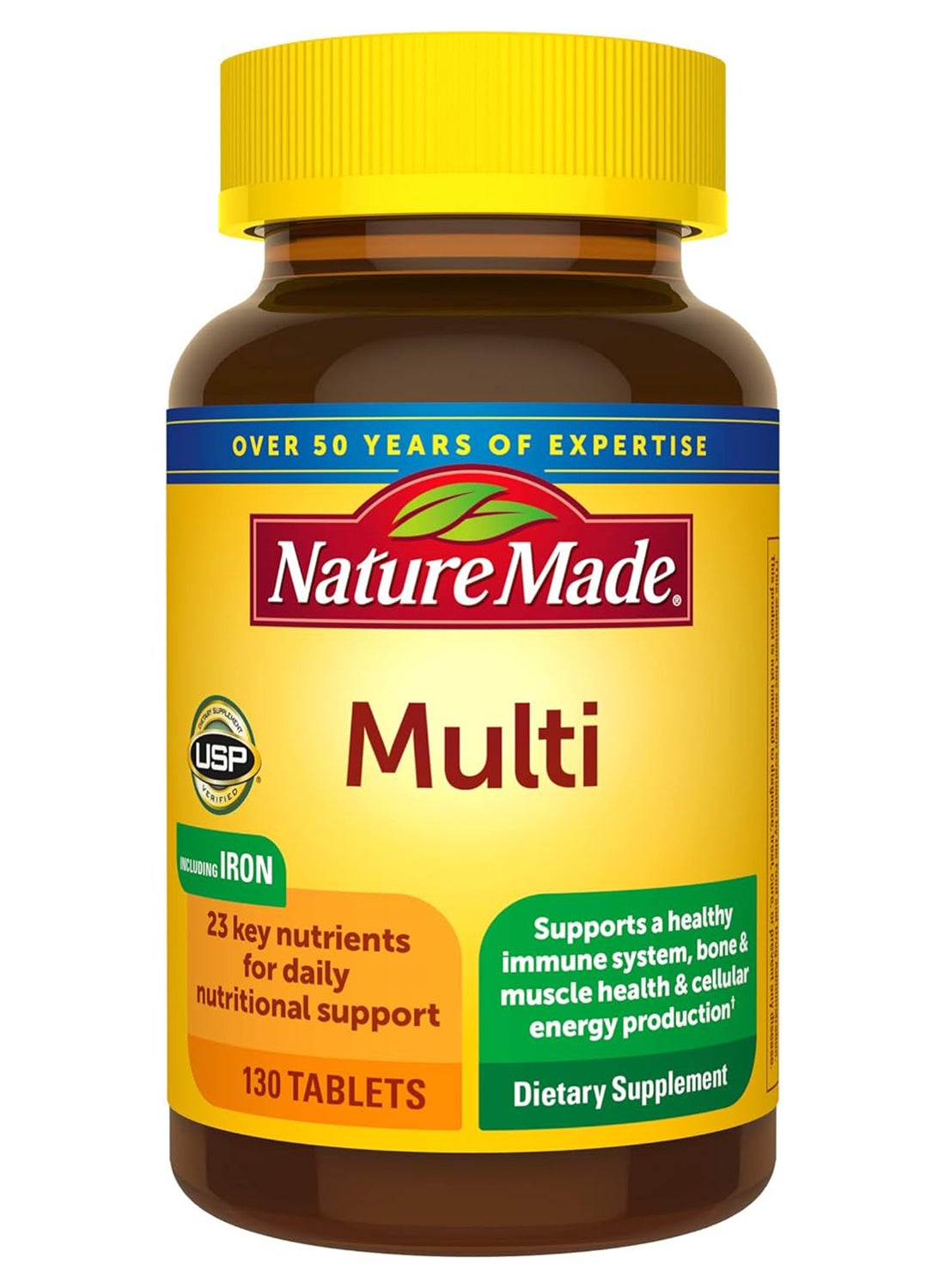 Nature Made Multi Complete With 23 Key Nutrition With Iron - 130 ...