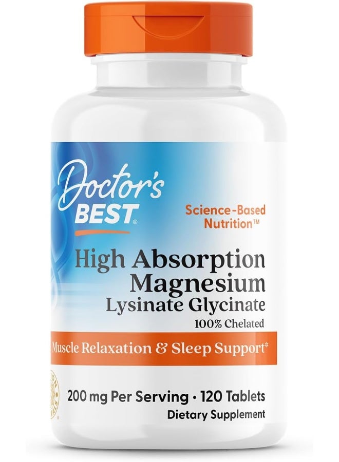 Doctor's BEST High Absorption Magnesium, 200 mg, 120 Tablets Packaging ...