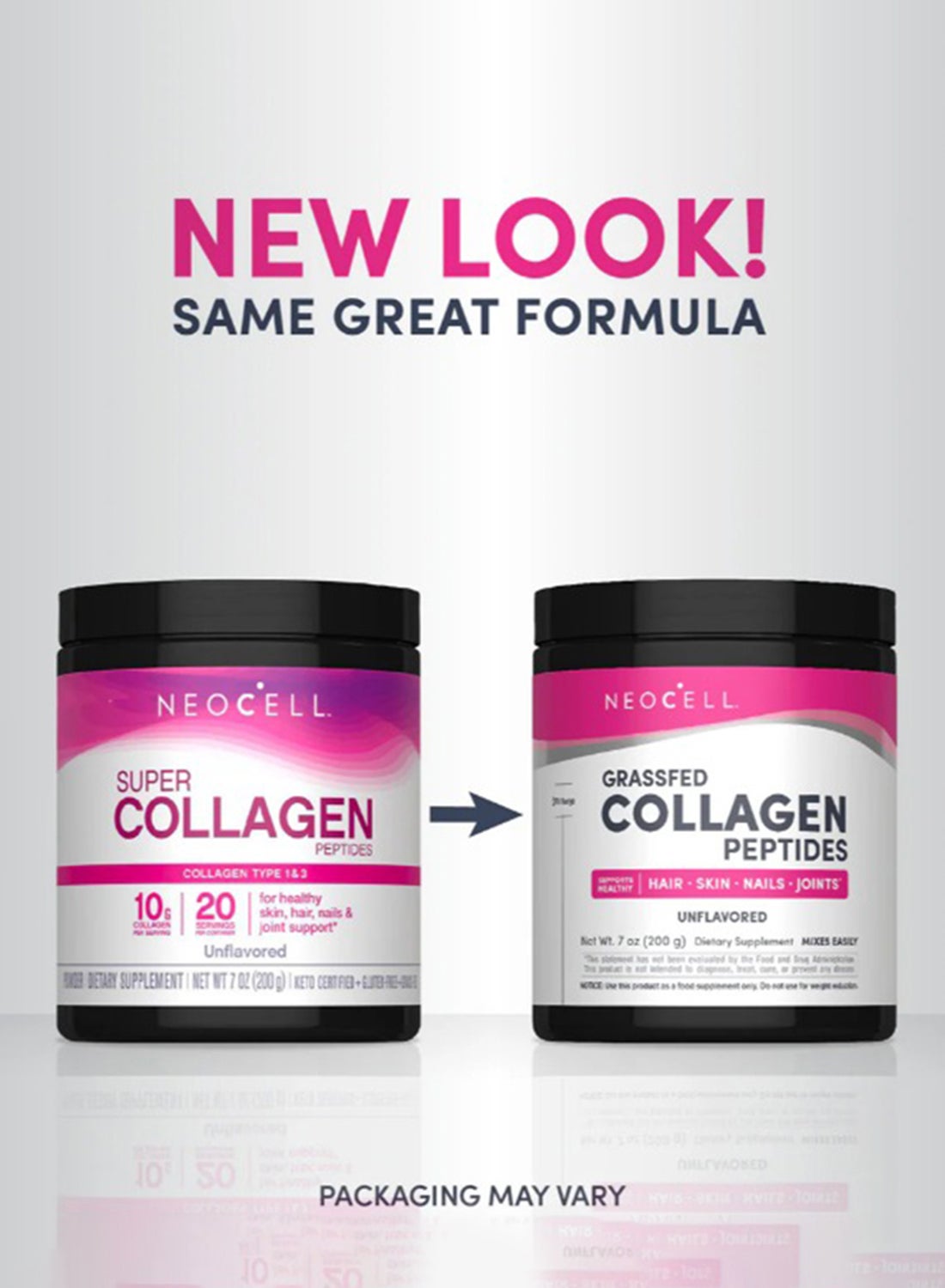 NEOCELL Super Collagen Peptides, Unflavored 7 oz Packaging may vary ...