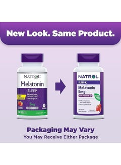 NATROL Strawberry Flavored Melatonin Fast Dissolve 5 mg, 90 Tablets UAE ...
