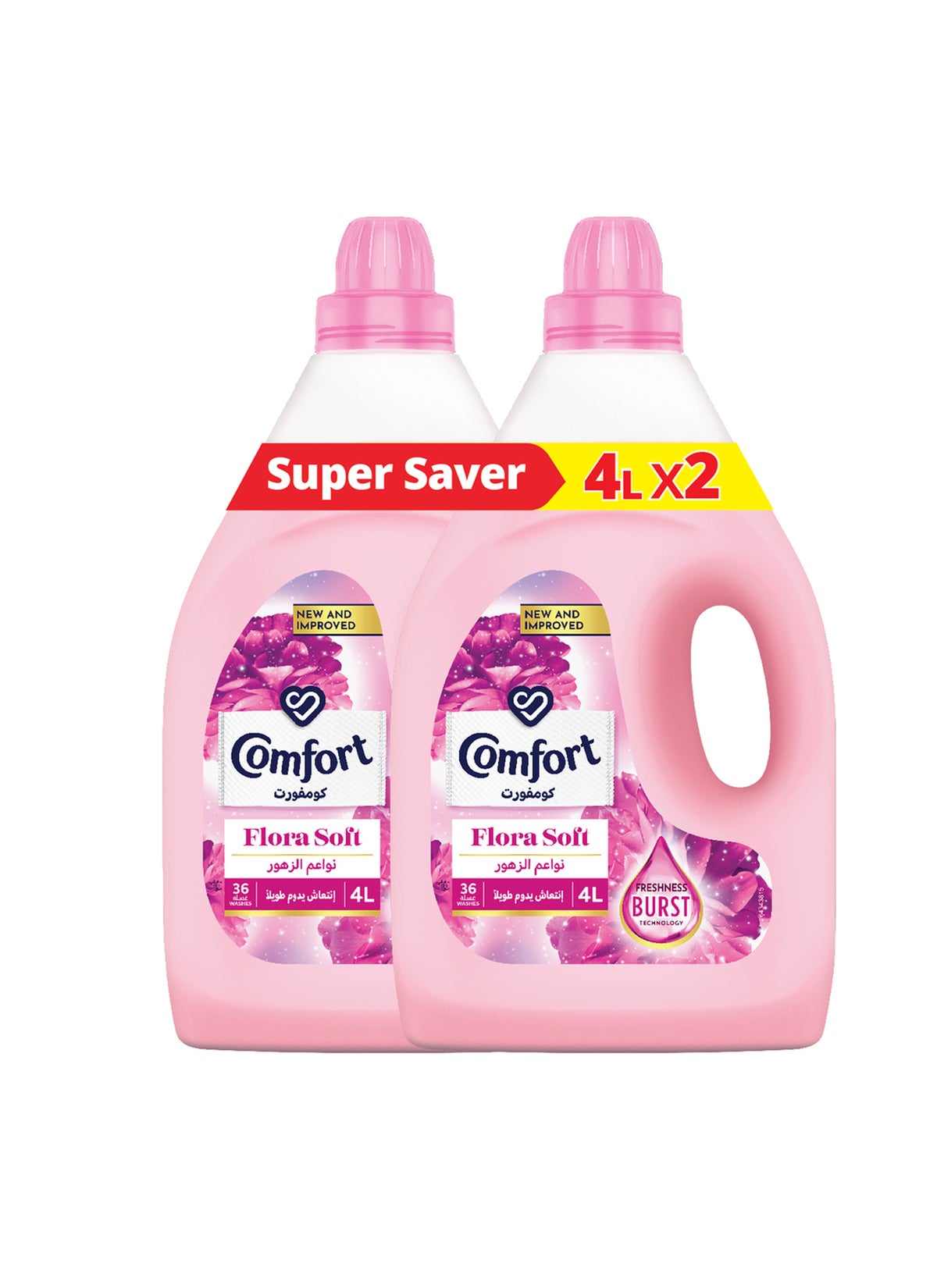 Comfort Flora Soft Fabric Softener Pack Of 2 4Liters | Best Price UAE ...