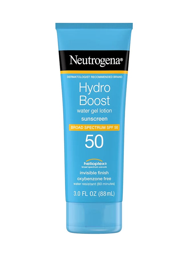 Neutrogena Hydro Boost Water Gel Lotion Sunscreen SPF 50 Blue 3Fluid ...