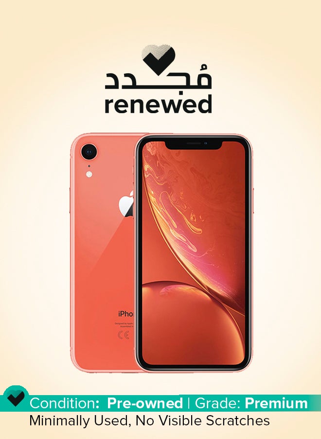Apple Renewed - iPhone XR With Facetime Coral 128GB 4G LTE | Best Price ...