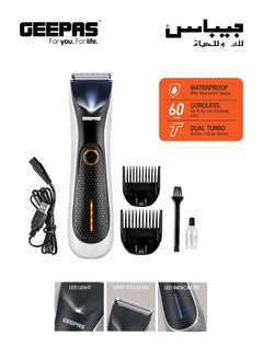 GEEPAS Rechargeable Trimmer with Stainless Steel Blade, USB Charging ...