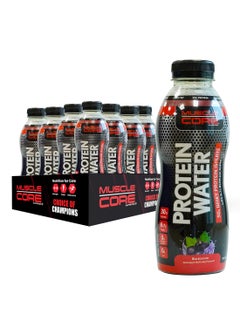 MUSCLE CORE Nutrition Protein Water Black Currant 30 Gram Whey Protein ...