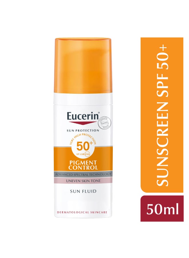 Eucerin Face Sunscreen Even Perfector Pigment Control Sun Fluid with ...