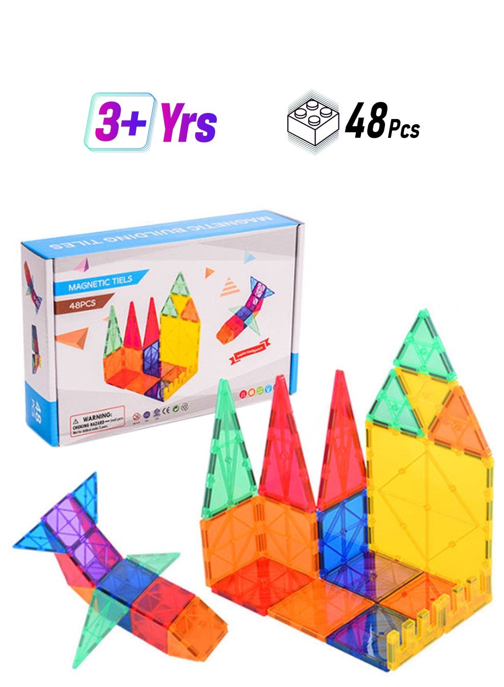 Arabest JZRtoys15 48-Piece Magnetic Building Blocks 48 3+ Years | Best ...