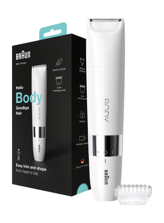 BRAUN Body Mini Trimmer Bs1000, Electric Body Hair Removal For ...