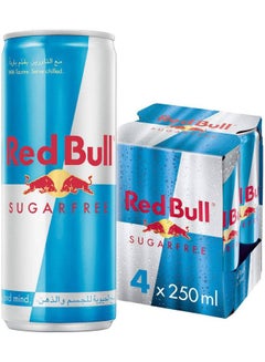Red Bull Energy Drink, Sugar Free -250ml pack of 4 | Best Price KSA ...