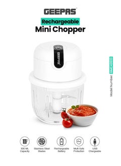 GEEPAS Wireless Mini Food Chopper - Portable Food Cutter Mincer for ...
