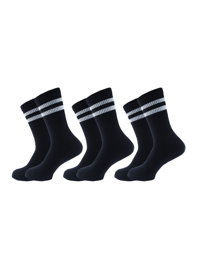 SAM SOCKS Men Set Of 3 Half Towel Sport Socks Black | Best Price Egypt ...