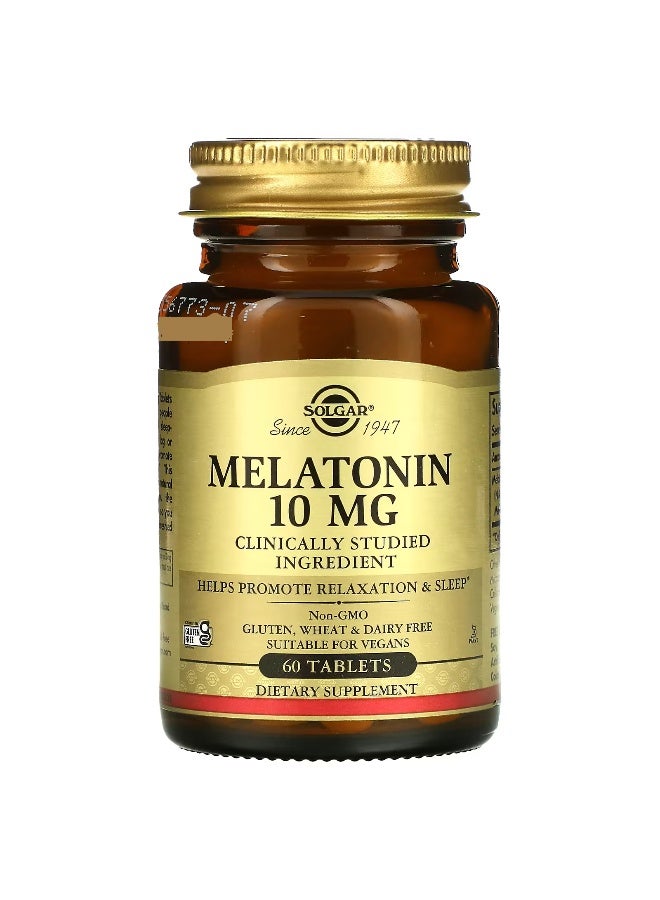 Solgar Melatonin, 10 mg, 60 Tablets Packaging May Vary | Best Price UAE ...