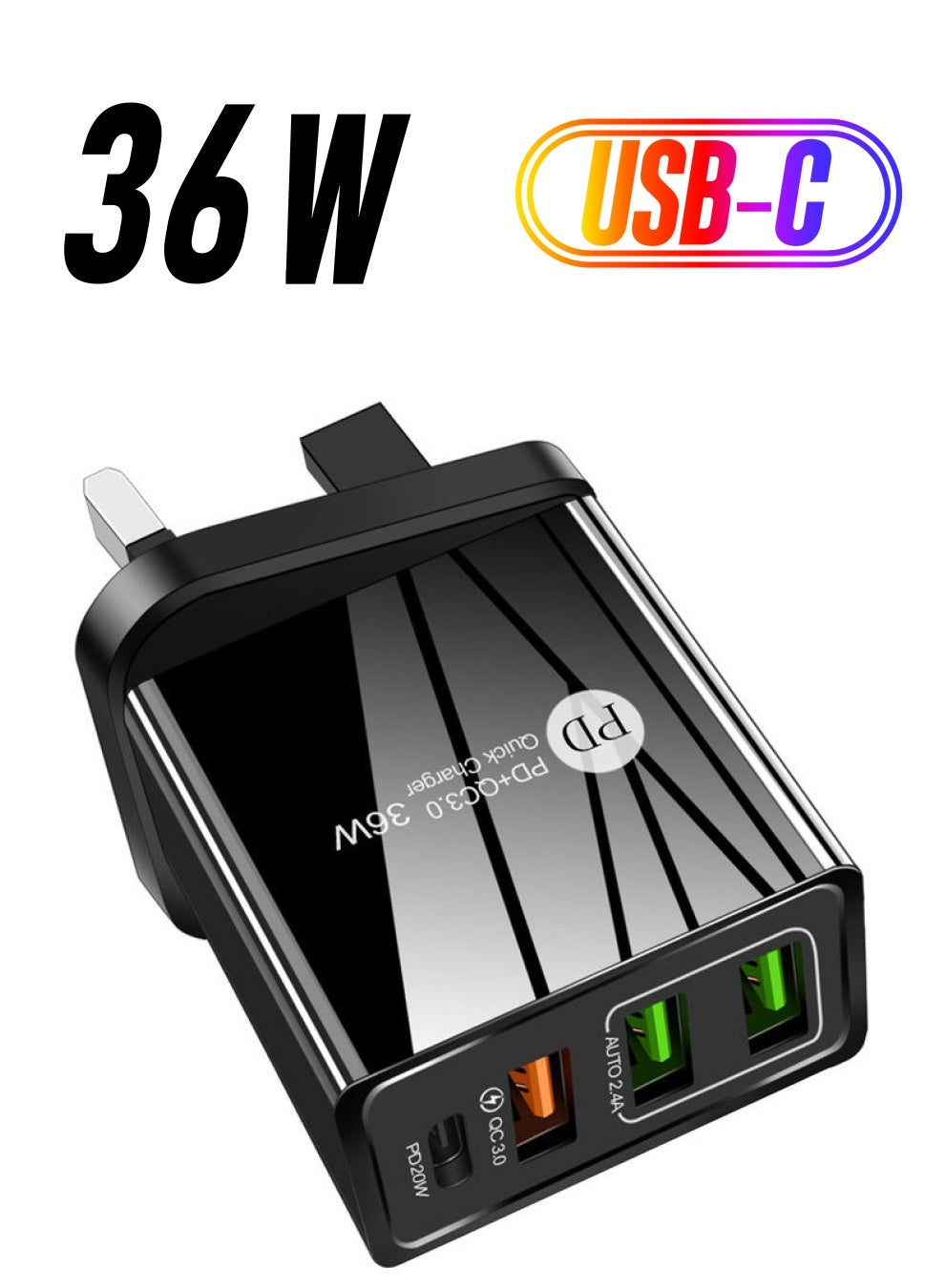 Generic Fast Charging Adapter With 3-USB Charging Port Black | Best ...