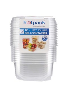 Hotpack Hotpack Disposable PET, Clear, Food Storage, Deli Container ...
