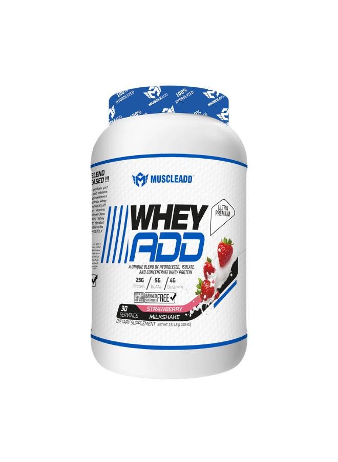 MUSCLEADD Muscle Add Whey Add-30Serv.-1050G.Strawberry MilkShake | Best ...