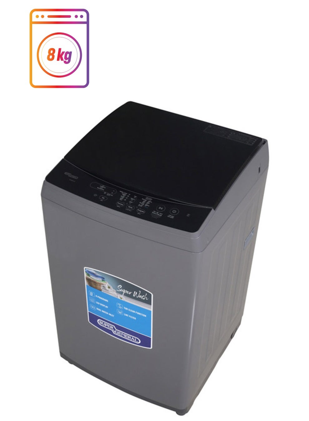 SUPER GENERAL Top Load Washing Machine With Drain Pump and Child Lock ...