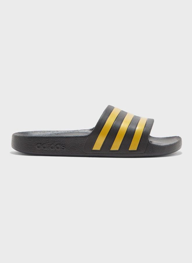 Adidas Adilette Aqua Sports Swim Unisex Slides Black/Gold | Best Price ...