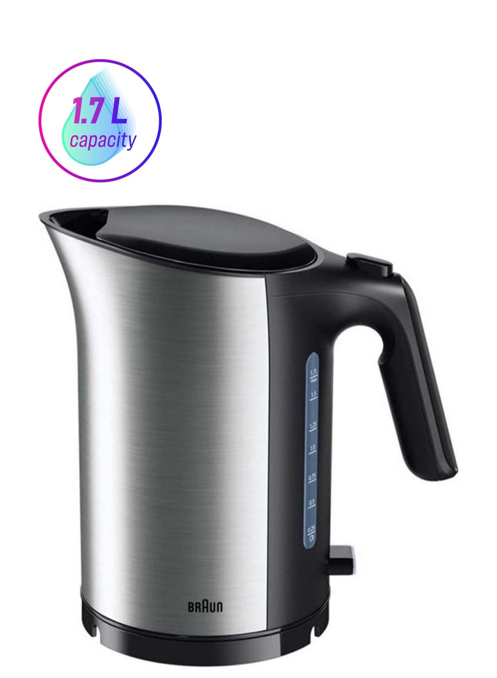 BRAUN Kettle, Washable Anti Scale Filter, Double Sided Window, 1.7 L ...