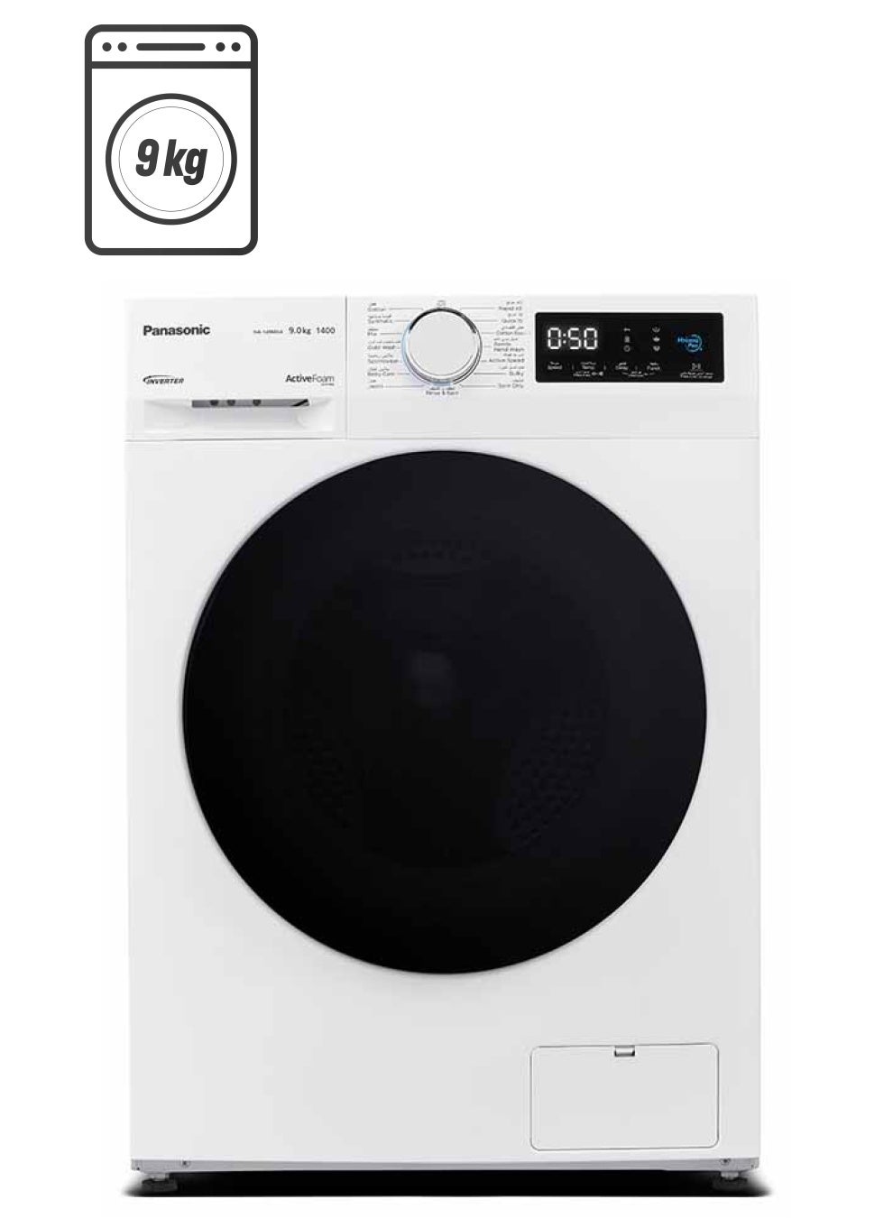 Panasonic Front Load Washer 1400RPM With 15 Program 9 kg NA-149MG4WSA ...