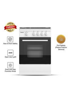 NIKAI 50x50cm Full Safety 4 Burner Free Standing Gas Cooker, Oven ...
