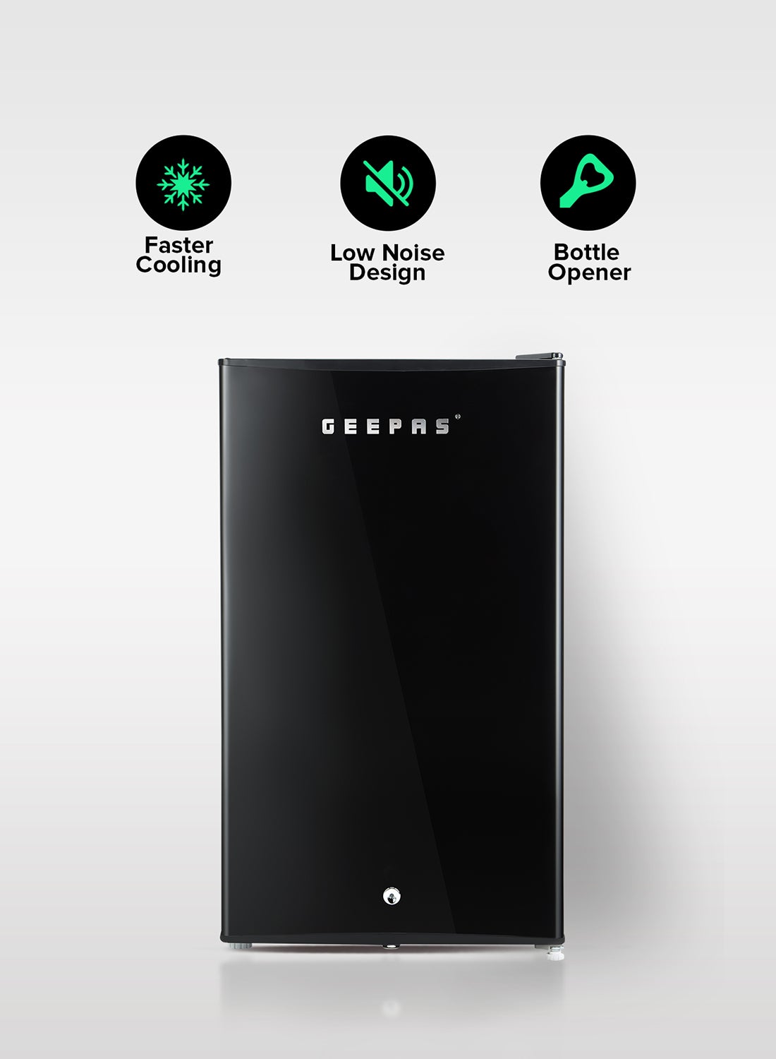 GEEPAS 120L Gross/92L Net Capacity, Single Door Mini Defrost ...