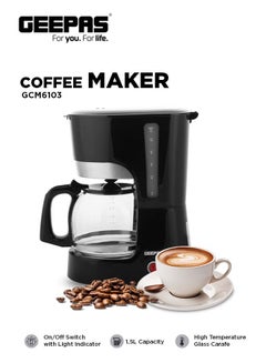 تسوق جيباس وماكينة صنع القهوة 1.5 L 850 W GCM6103 أسود أونلاين في السعودية
